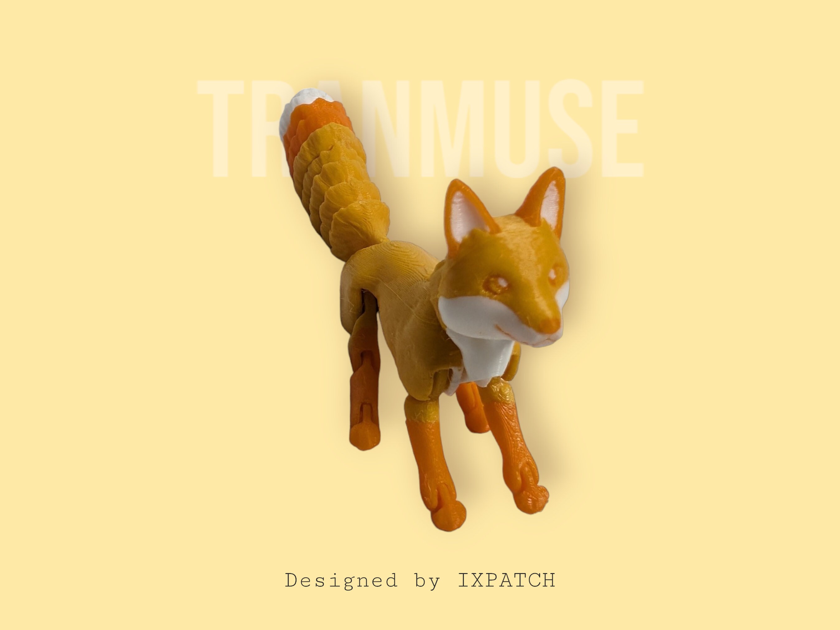 Articulated 3D Printed Flexi Fox Sculpture - Etsy