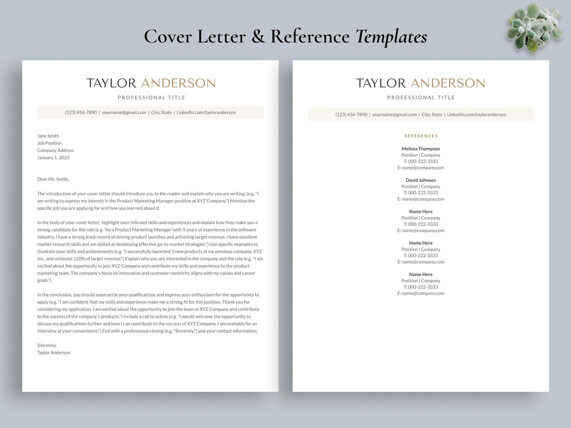 Google Docs Resume Template, Word and Pages Resume, CV Template, Basic ...