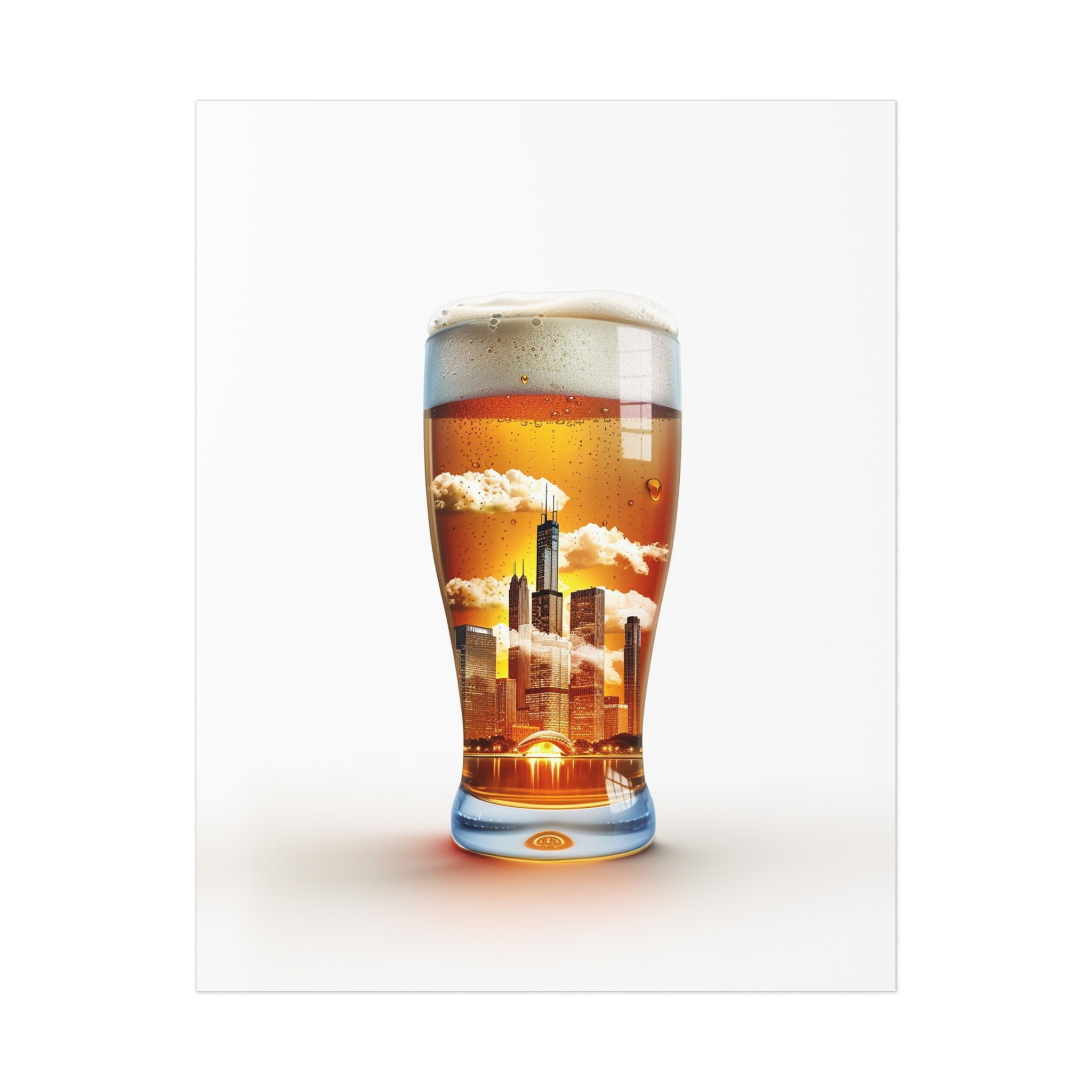 Chicago City Skyline Beer Series: Posters - Etsy