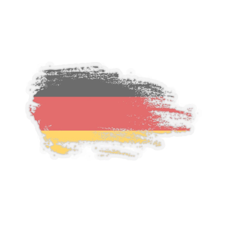 Germany Flag Sticker: Brush Stroke Style, Weatherproof Vinyl - Etsy