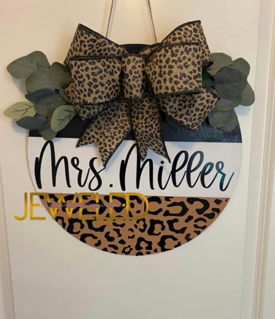 Leopard Teacher Door Hanger Teacher Sign Leopard Door - Etsy