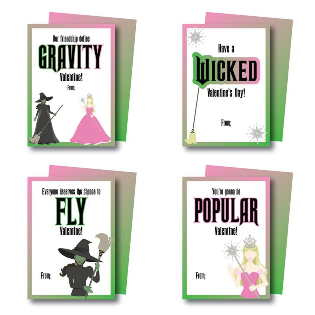 Wicked Valentines | DIY Valentines Instant Download | Wicked Printable ...