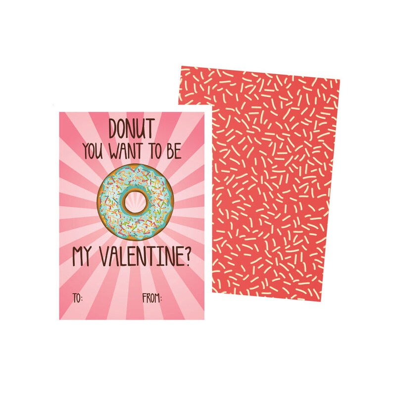 Donut Valentines | DIY Valentines Instant Download | Donut Printable ...