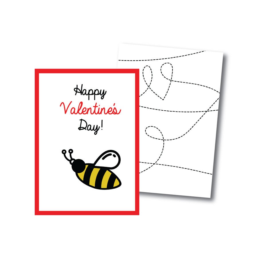 Bee Valentines | DIY Valentines Instant Download | Bee Printable PDF ...