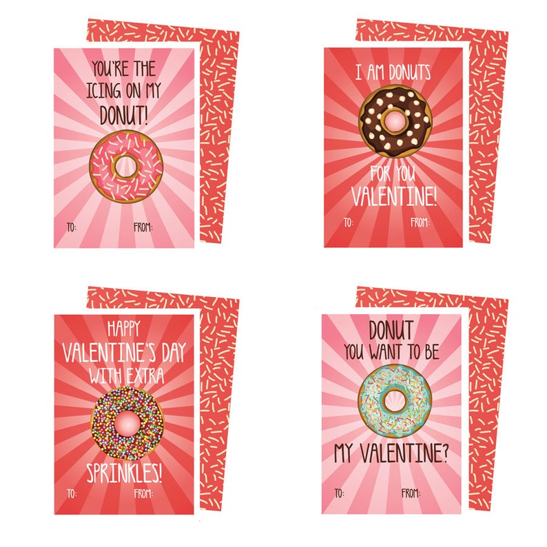 Donut Valentines | DIY Valentines Instant Download | Donut Printable ...