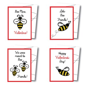 Bee Valentines | DIY Valentines Instant Download | Bee Printable PDF ...