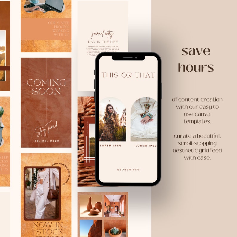 Terracotta Instagram Story Template: Boho Social Media (canva) - Etsy