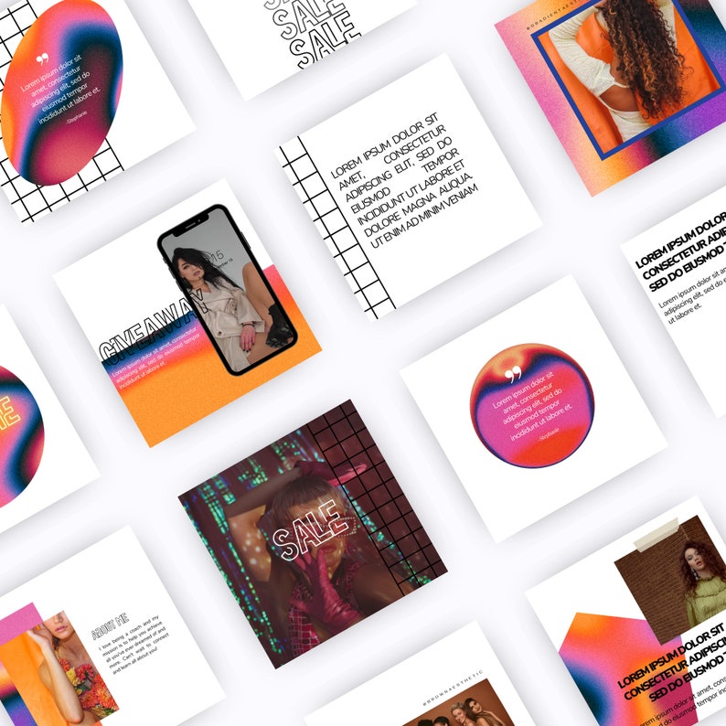 Canva Instagram Template | Gradient Instagram Post Templates | Social ...