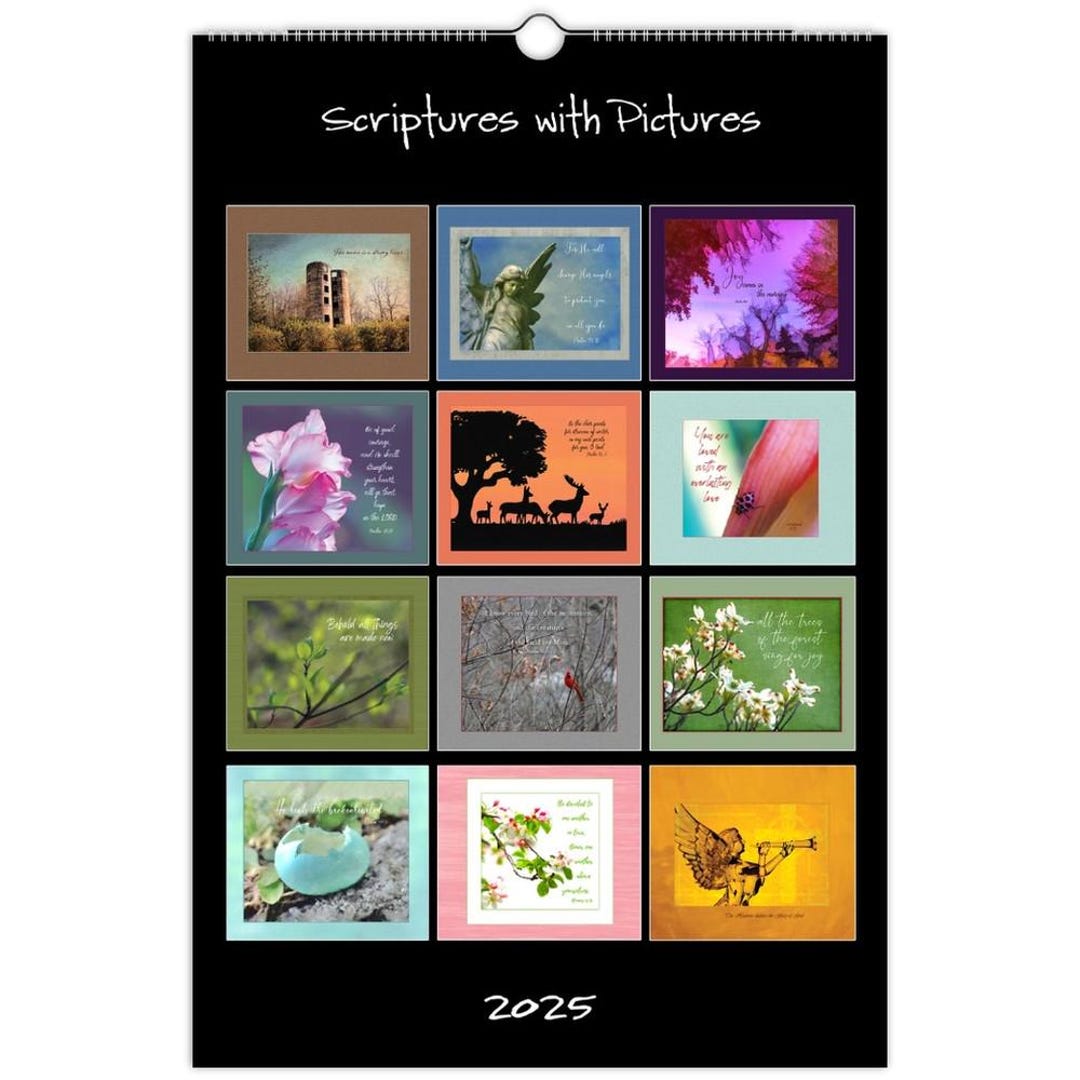 Scriptures With Pictures Wall Calendars 2025 (US & CA) - Etsy