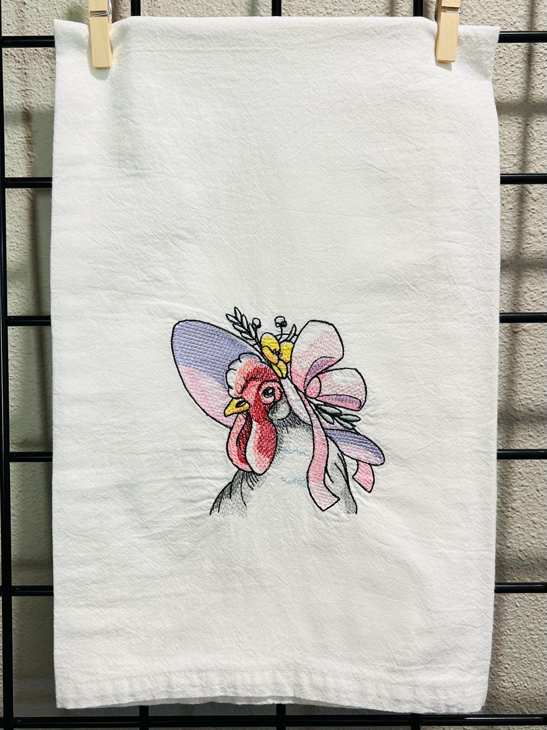 Southern Belle Chicken Flour Sack Cotton Dishtowel by Groversgarden - Etsy