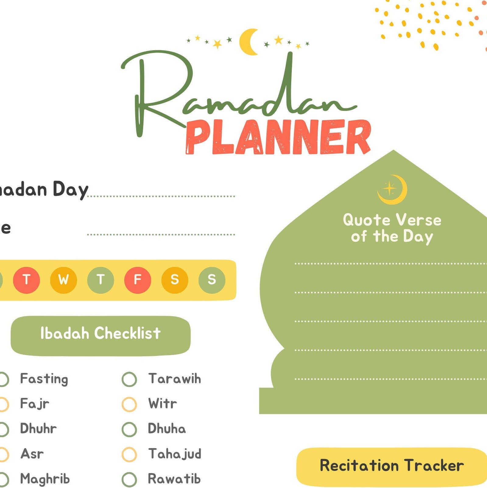 Ramadan Planner Ramadan Printable Planner PDF Ramadan Planner Kit ...