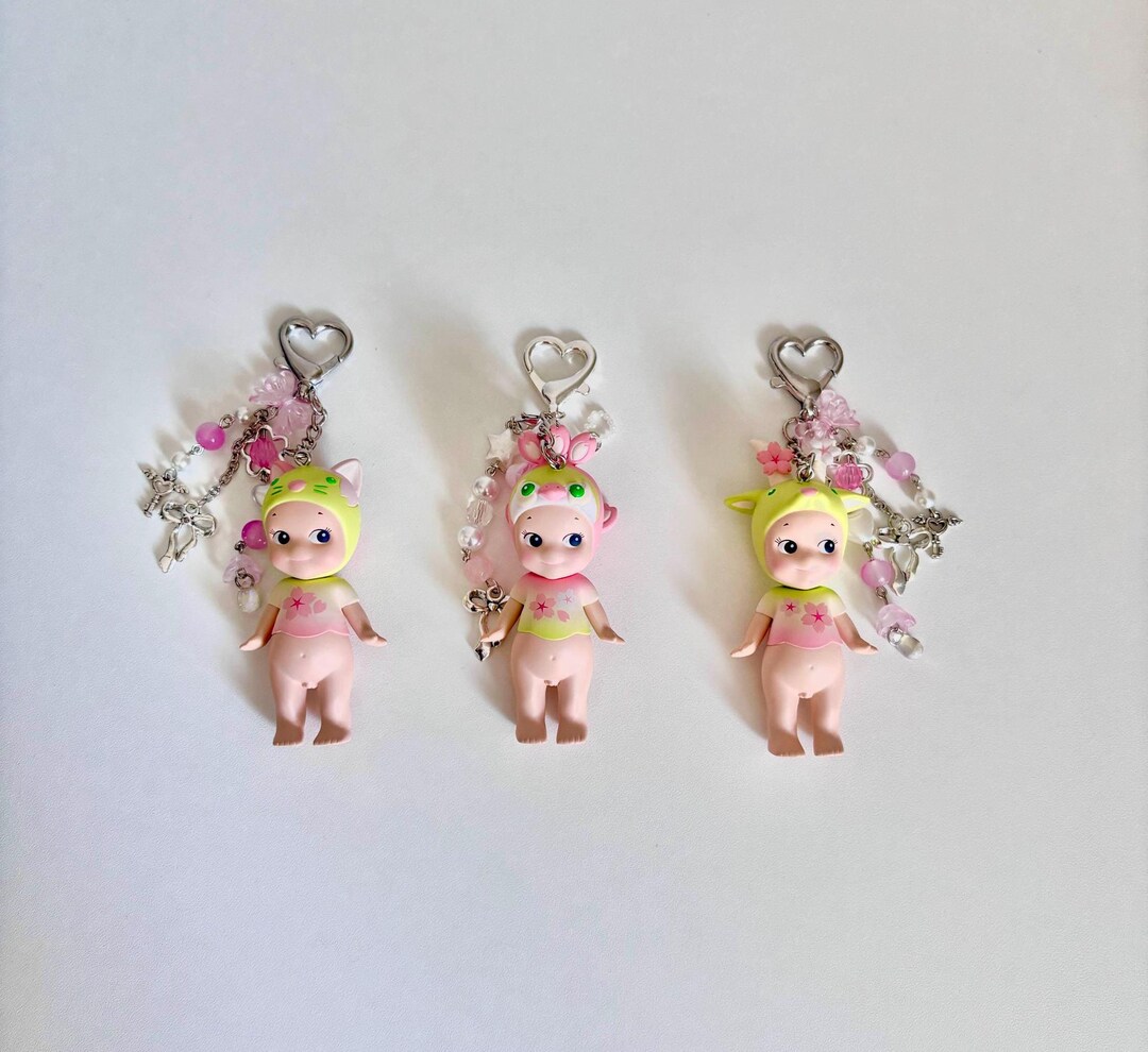 Authentic Sonny Angel Keychains Handmade Gift of Love Cherry Blossom ...