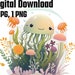 Cute Jellyfish Clipart Ocean Animals Clipart Kids Clipart Sea Creatures ...
