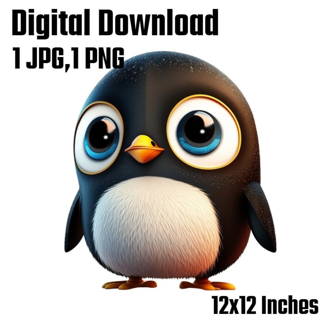 Penguin Clipart Cute Penguin Clipart Sea Creature Digital Files Ocean ...