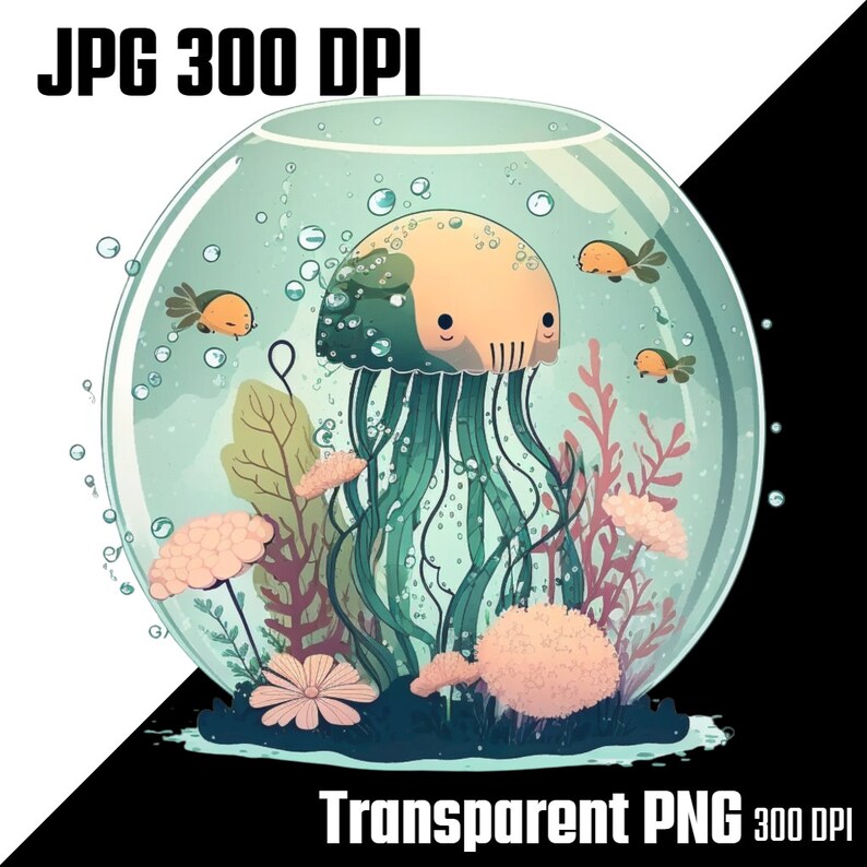 Jellyfish Clipart Ocean Animals Clipart Kids Clipart Sea - Etsy