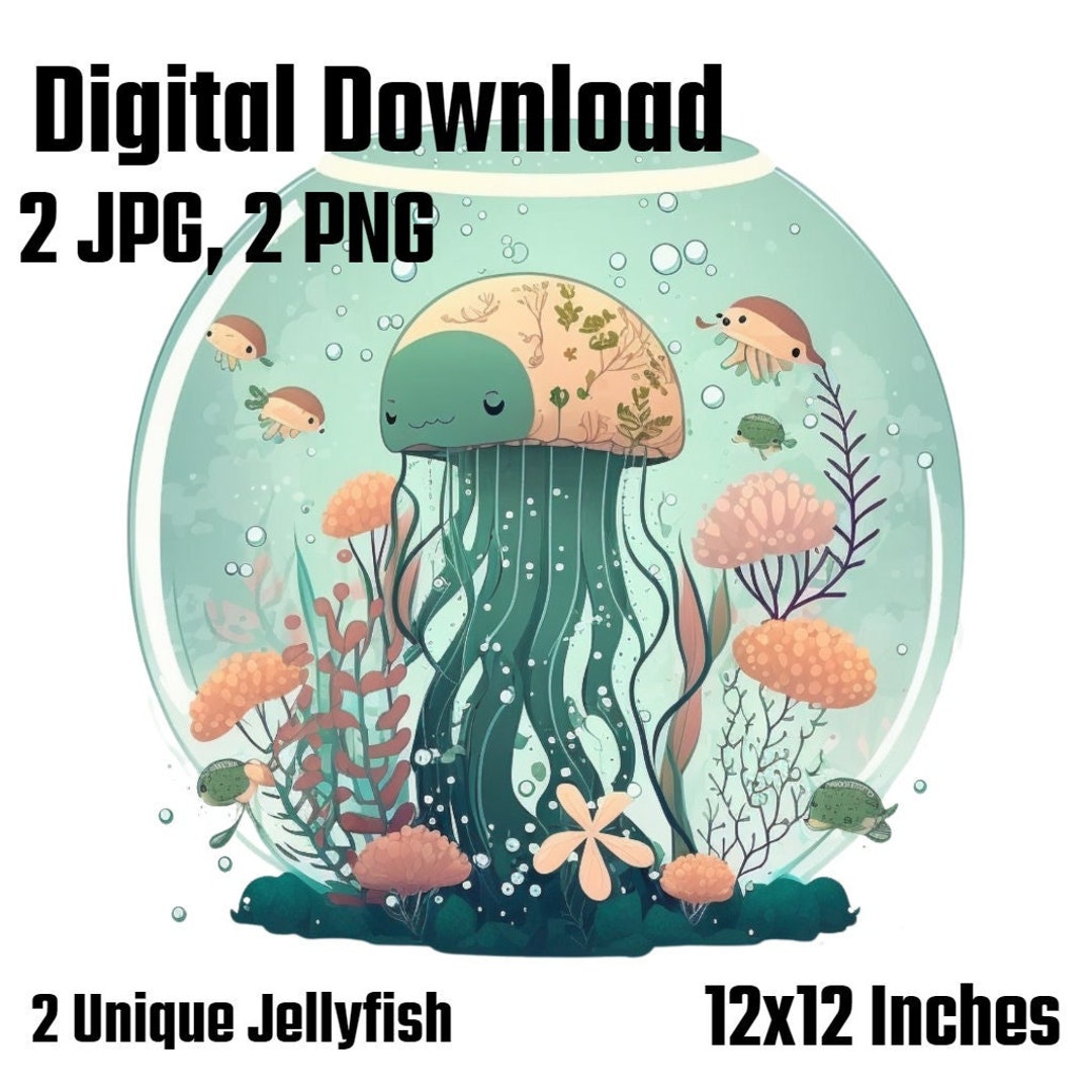 Jellyfish Clipart Ocean Animals Clipart Kids Clipart Sea Creatures Cute ...