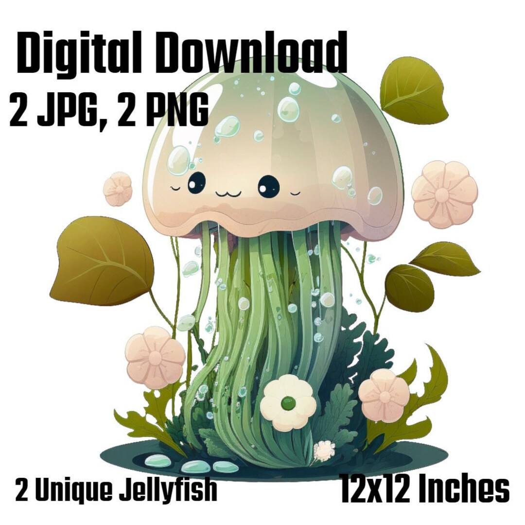 Adorable Jellyfish Clipart Ocean Animals Clipart Kids Clipart Sea ...