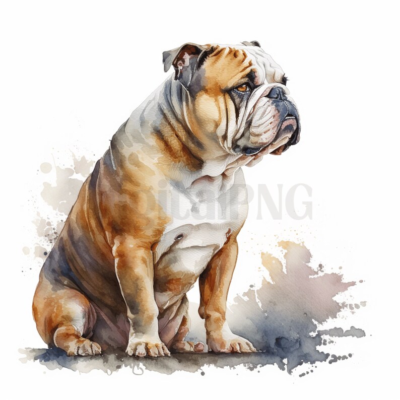 Bulldog Clipart 12 Jpgs Bulldog Illustration Clipart Junk - Etsy