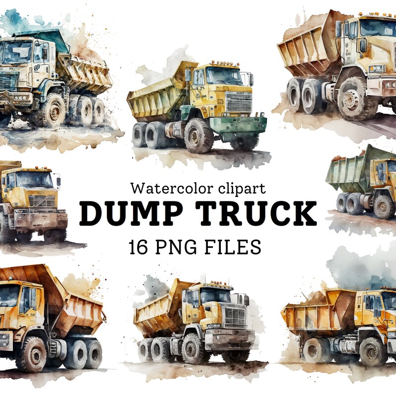 Dump Truck Clipart - Etsy