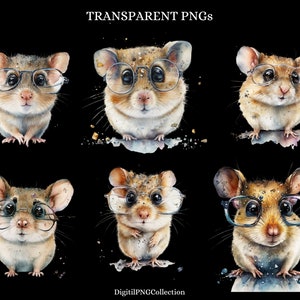 Funny Mouse Clipart - 22 Transparent Pngs, Sublimation Bundle, Digital ...