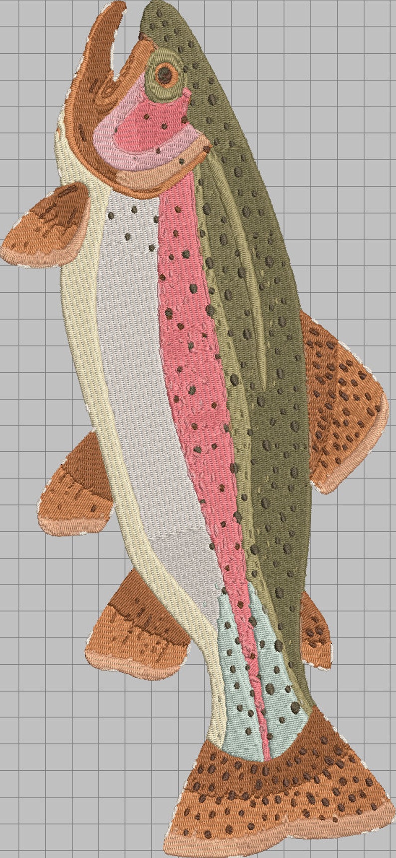 Trout Embroidery Files - Etsy