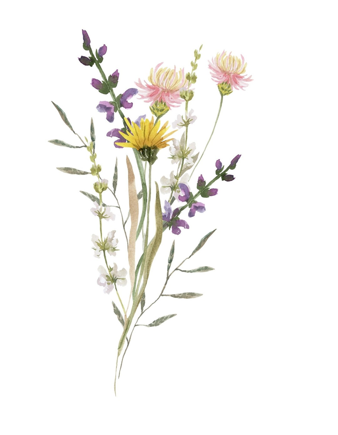 Wildflower Bunch Machine Embroidery Files - Etsy