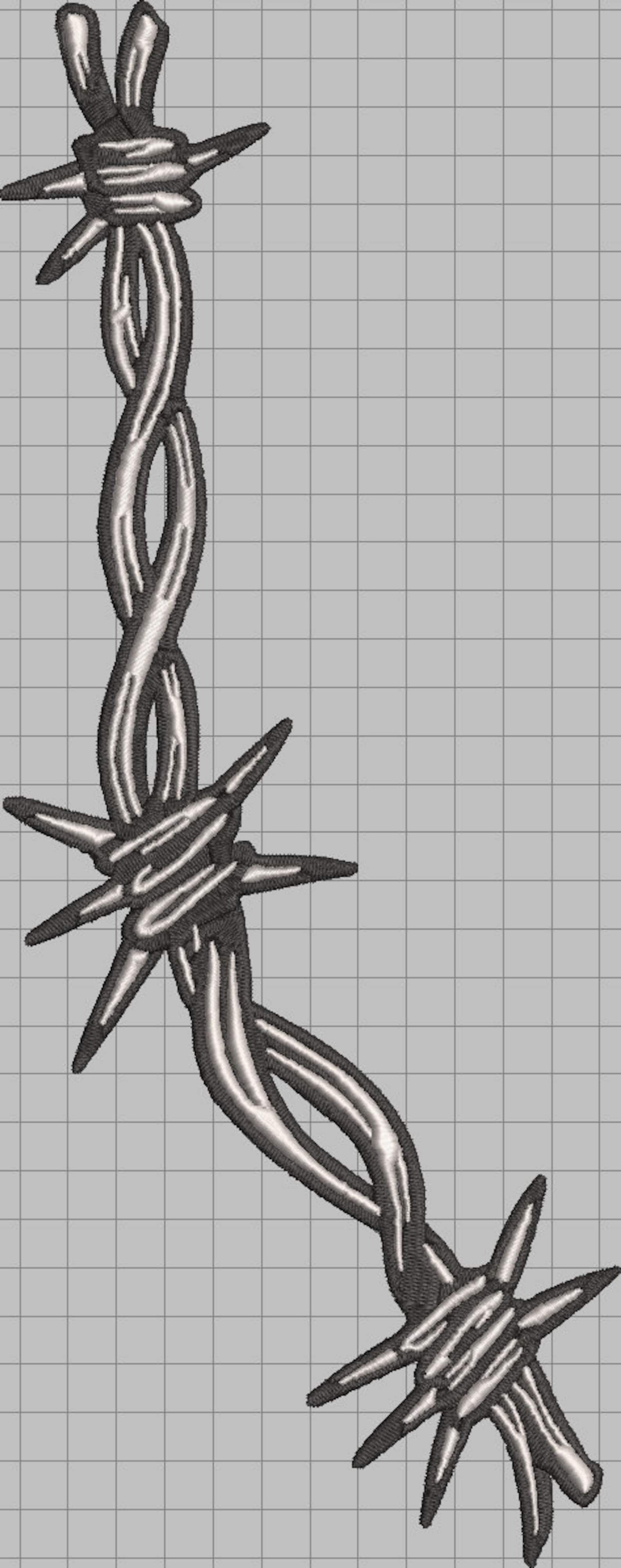 Barbed Wire Embroidery Files - Etsy