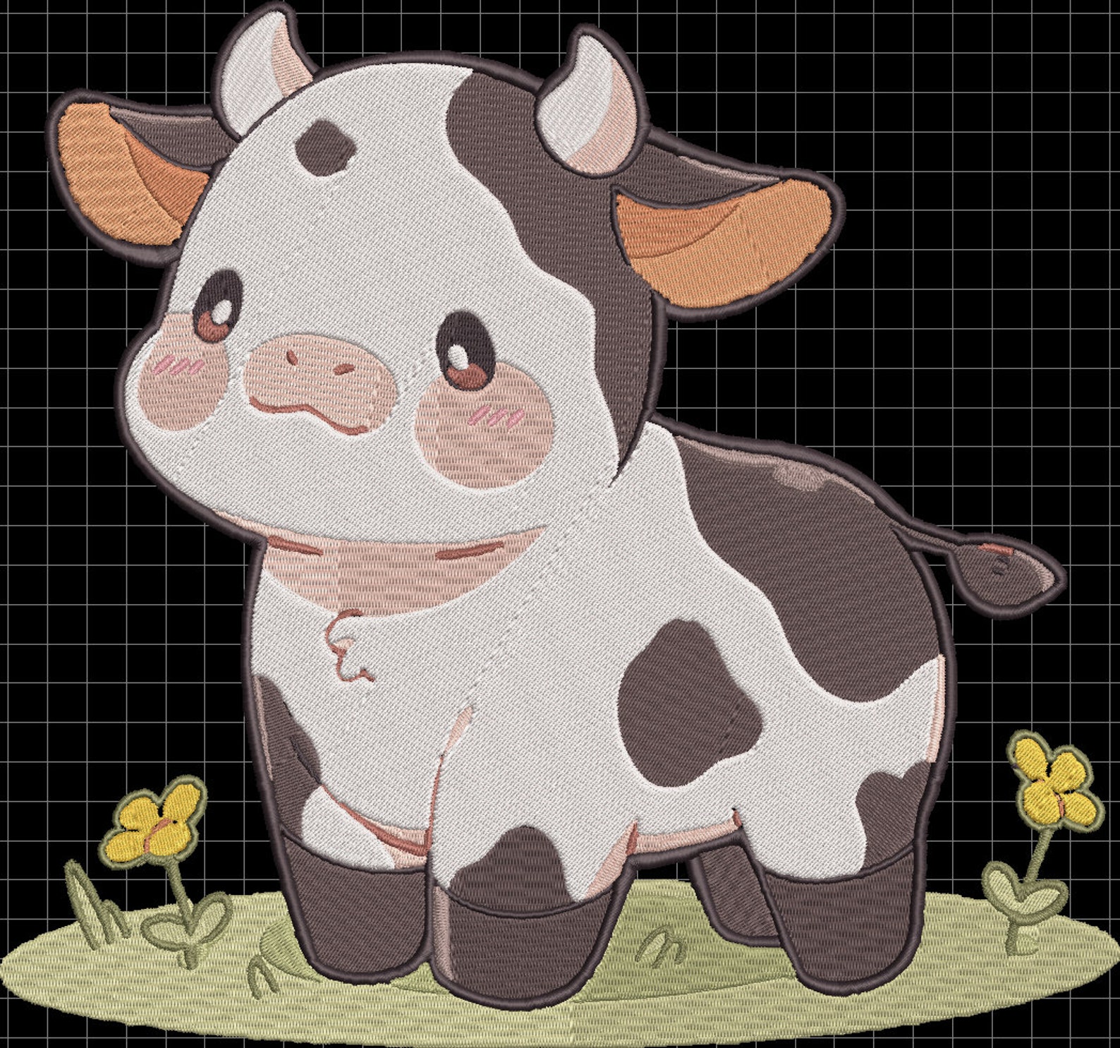 Cartoon Cow Embroidery File - Etsy