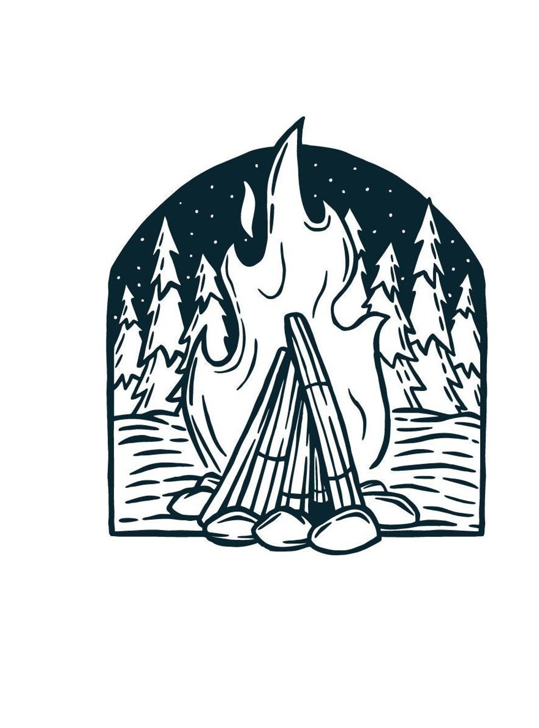 Campfire Embroidery File - Etsy