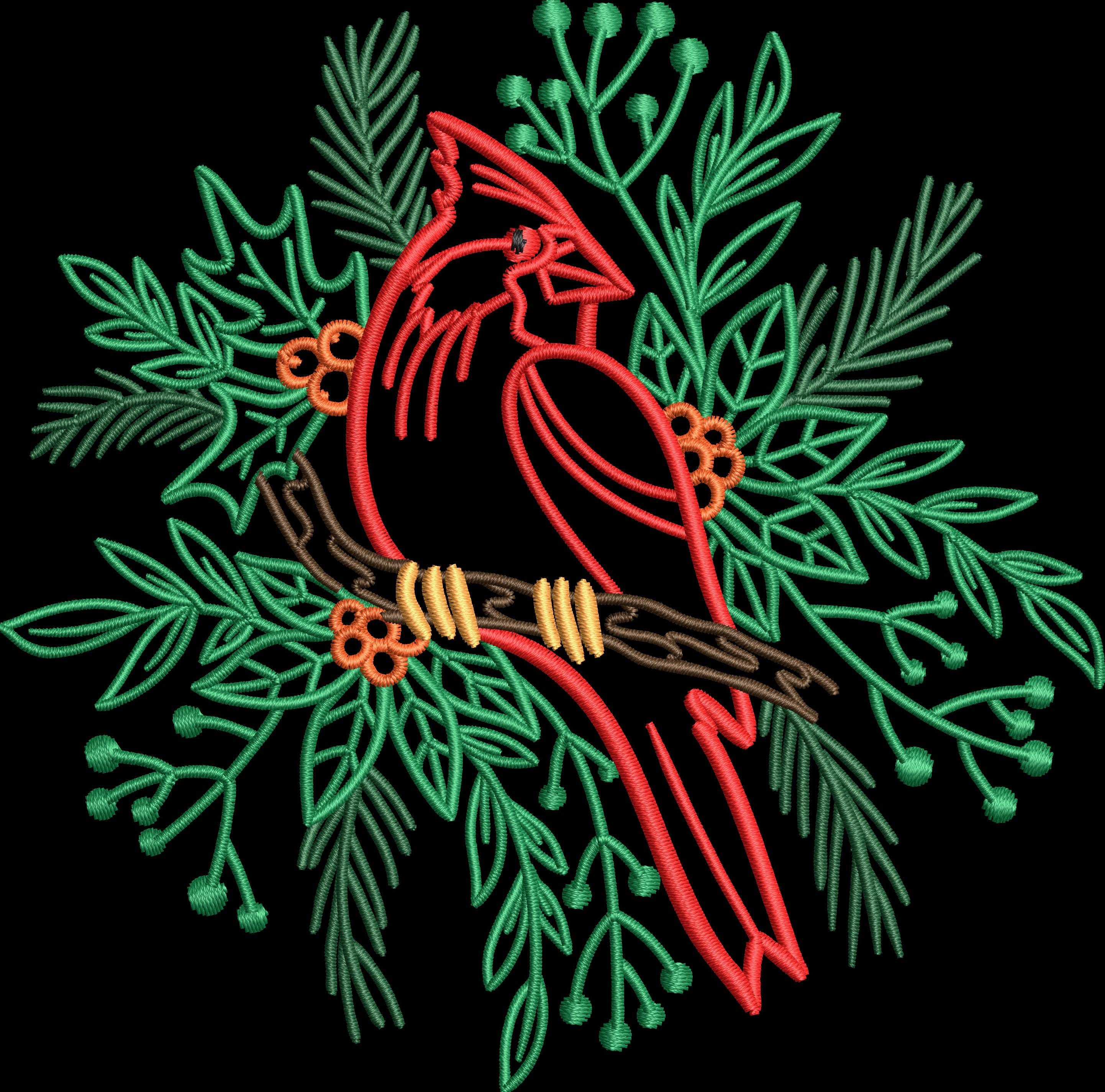 Cardinal Machine Embroidery Files - Etsy
