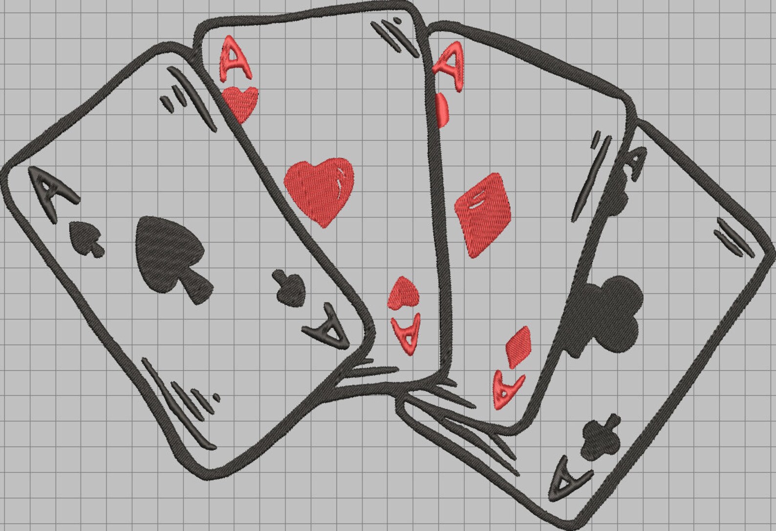 Aces Playing Card Embroidery Machine Files - Etsy