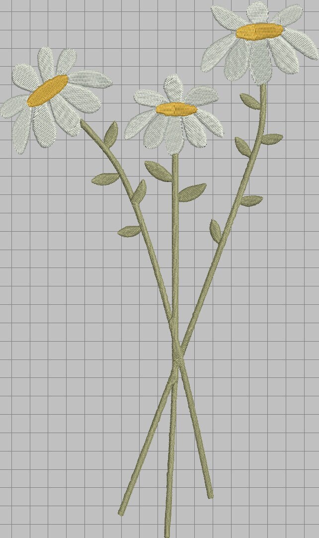 Simple Daisy Machine Embroidery Files - Etsy