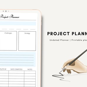 Project Planner Printable, Productivity Planner, Task Tracker, College ...