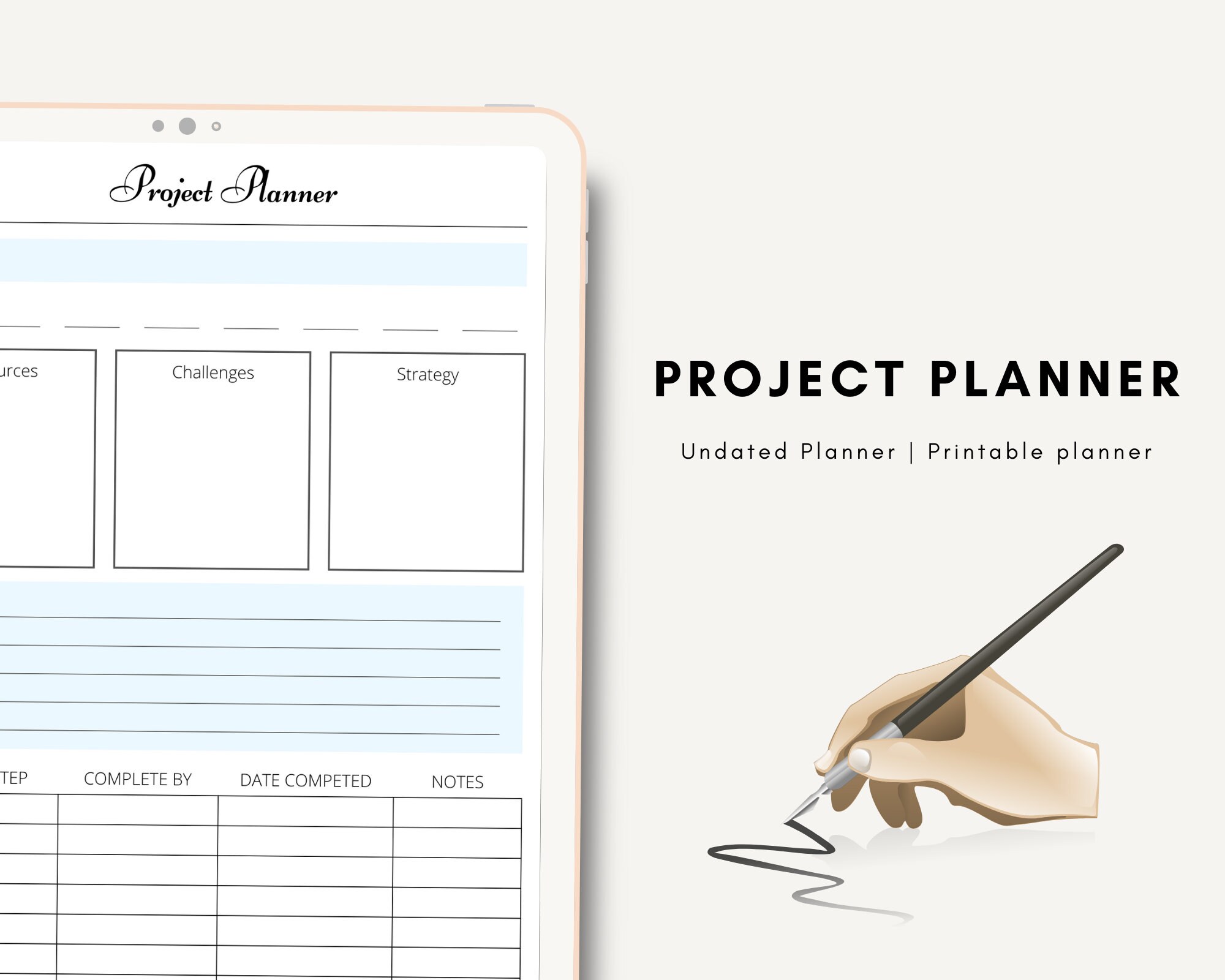 Project Planner Printable, Productivity Planner, Task Tracker, College ...