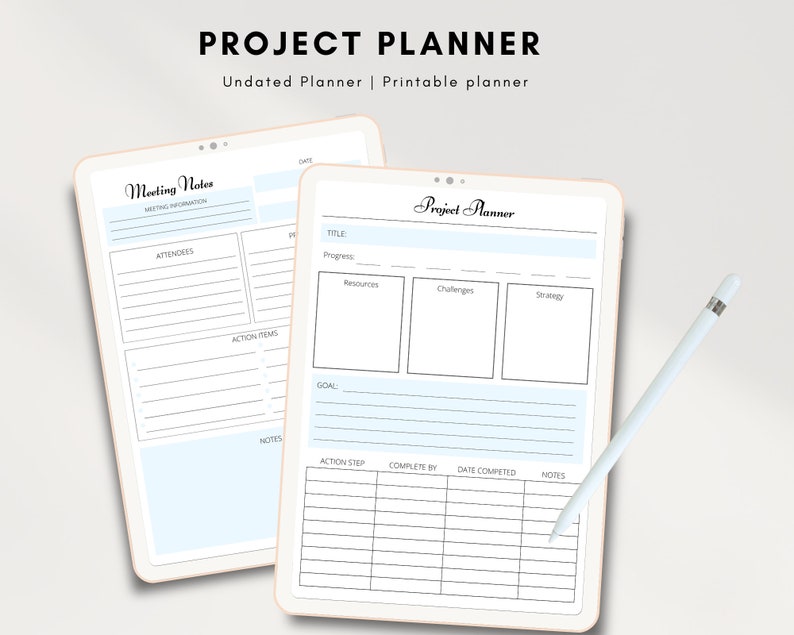 Project Planner Printable, Productivity Planner, Task Tracker, College ...