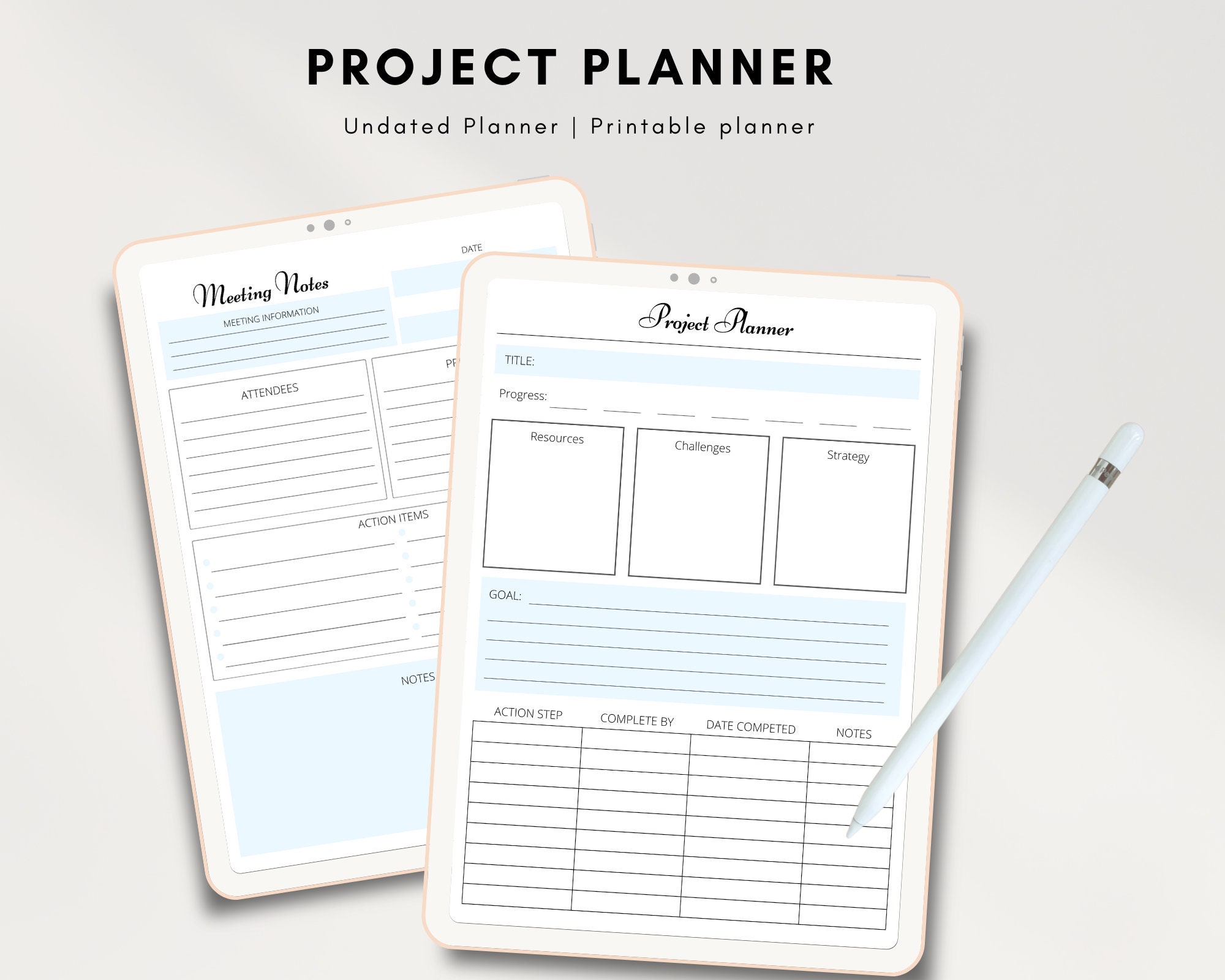 Project Planner Printable, Productivity Planner, Task Tracker, College ...