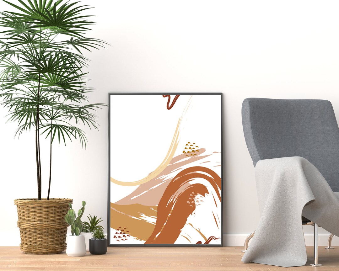 Boho Abstract Wall Art Printable - Etsy