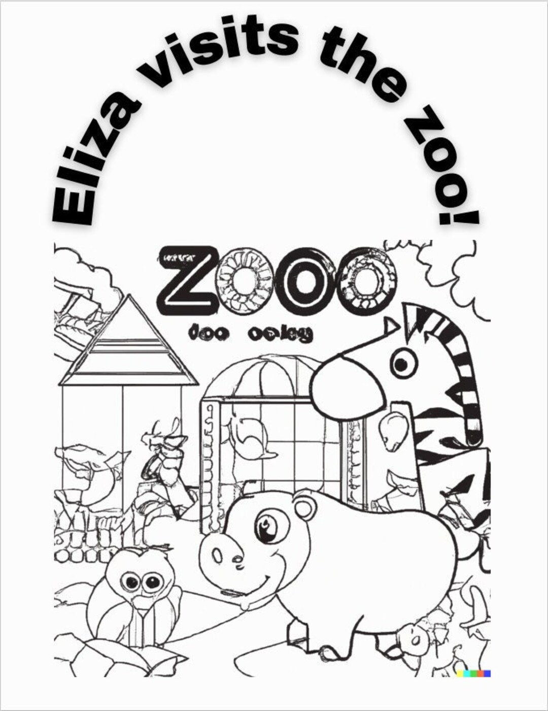 Printable Children's Coloring Storybook - Etsy