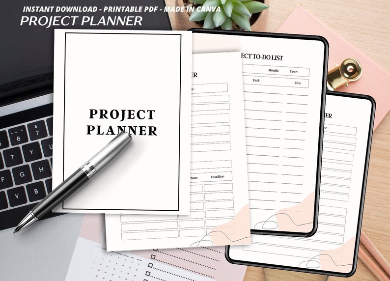 Project Planner Pdf. Printable, Work Planner, Project Timeline Tracker ...