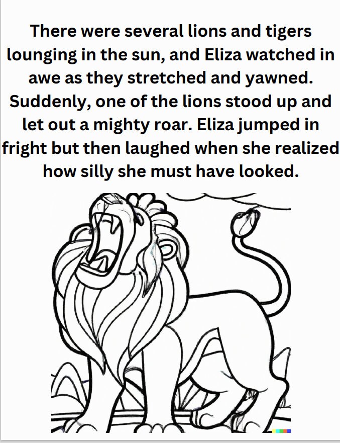 Printable Children's Coloring Storybook - Etsy