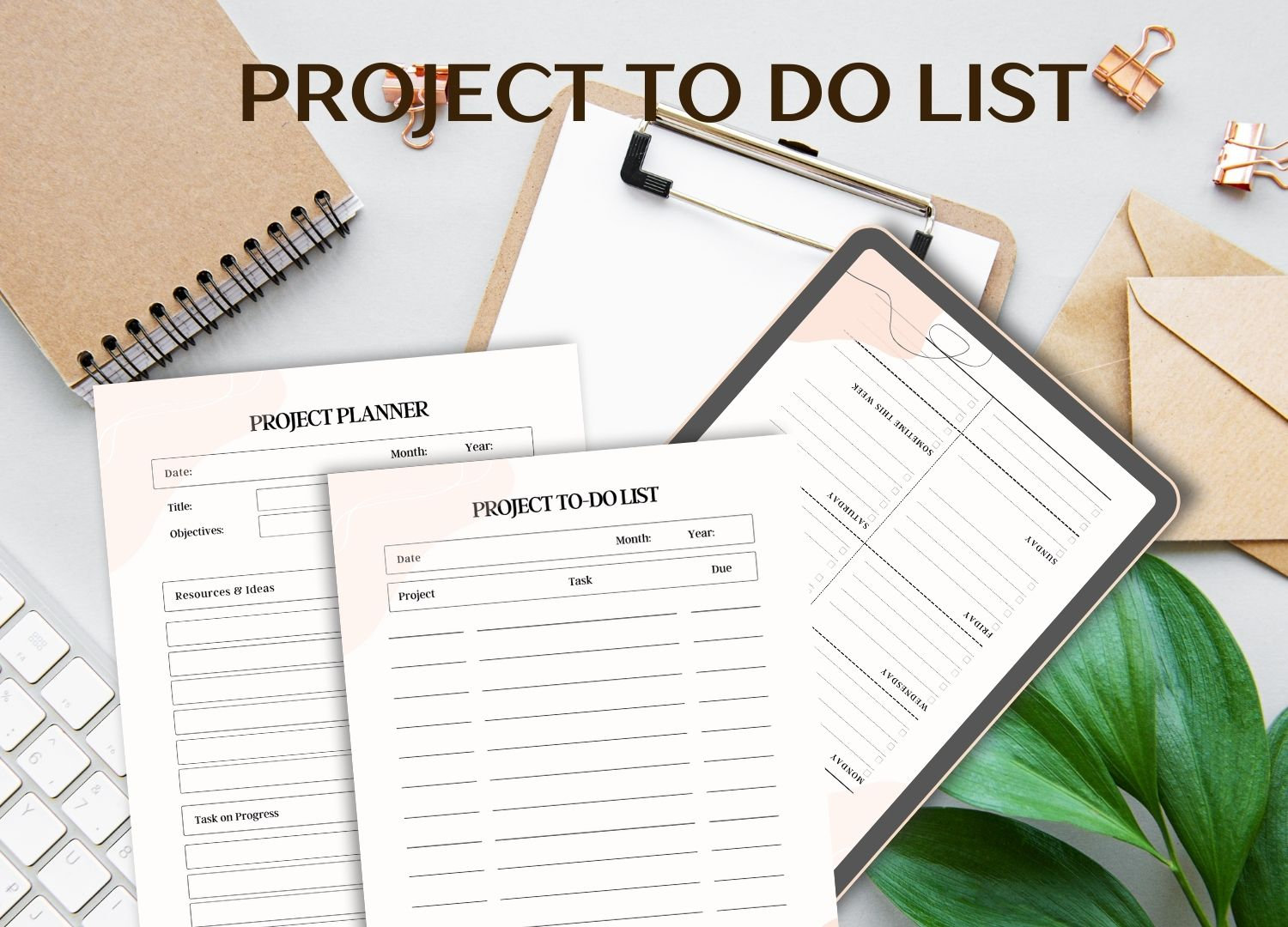 Project Planner Pdf. Printable, Work Planner, Project Timeline Tracker ...