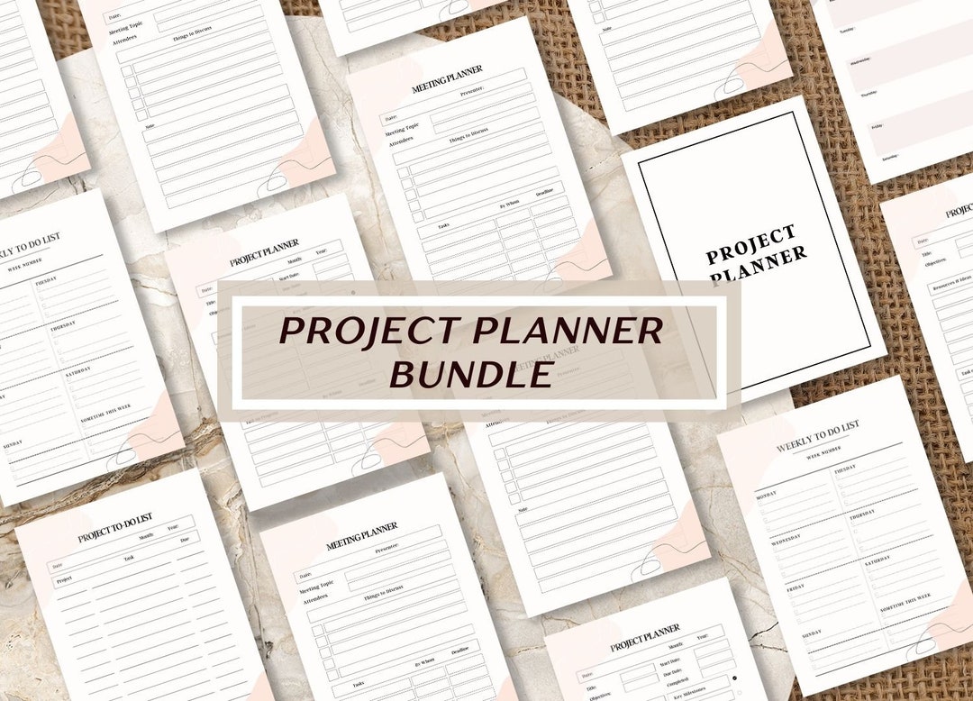 Project Planner Pdf. Printable, Work Planner, Project Timeline Tracker ...