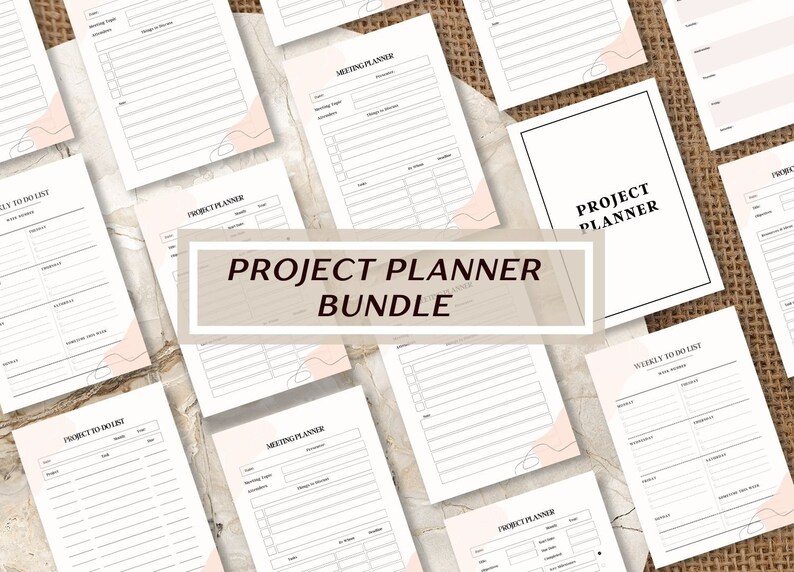 Project Planner Pdf. Printable, Work Planner, Project Timeline Tracker, Project Management ...