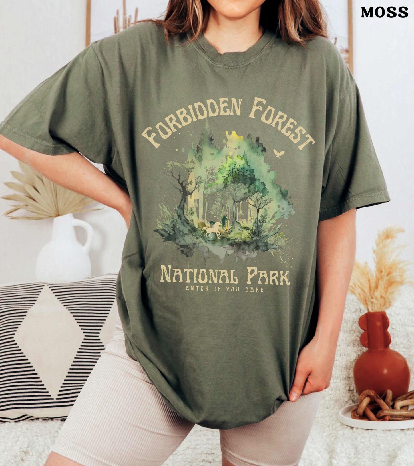 Forbidden Forest Wizard Shirt Comfort Color Magical Crewneck National ...