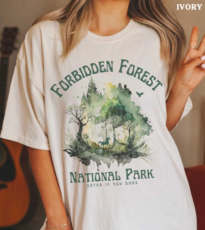 Forbidden Forest Wizard Shirt Comfort Color Magical Crewneck National ...