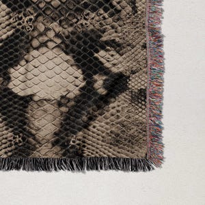 Animal Print Throw Snake Woven Blanket Maximalist Tapestry Eclectic ...