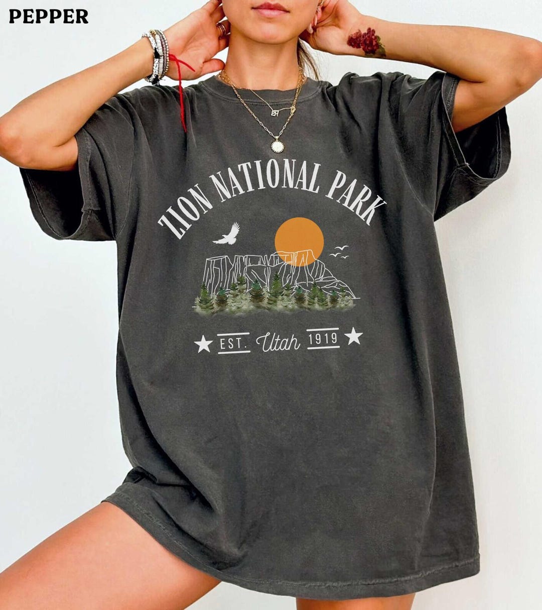 Zion National Park Shirt Zion Park Crewneck Zion Canyon Tshirt Utah ...