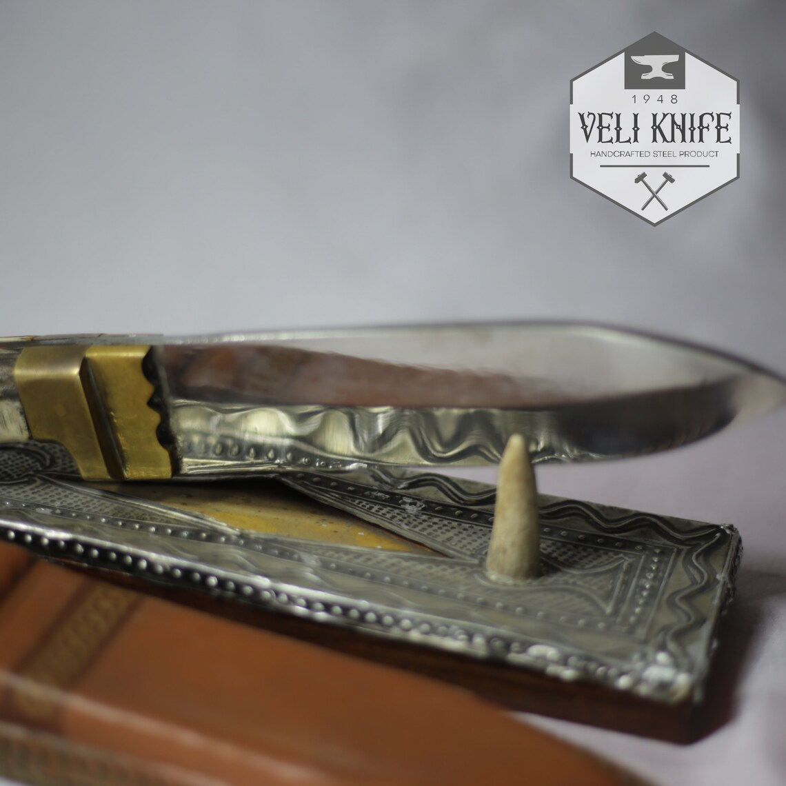 Hunting Knife With Antler Handle Hunting Knife With Deer - Etsy