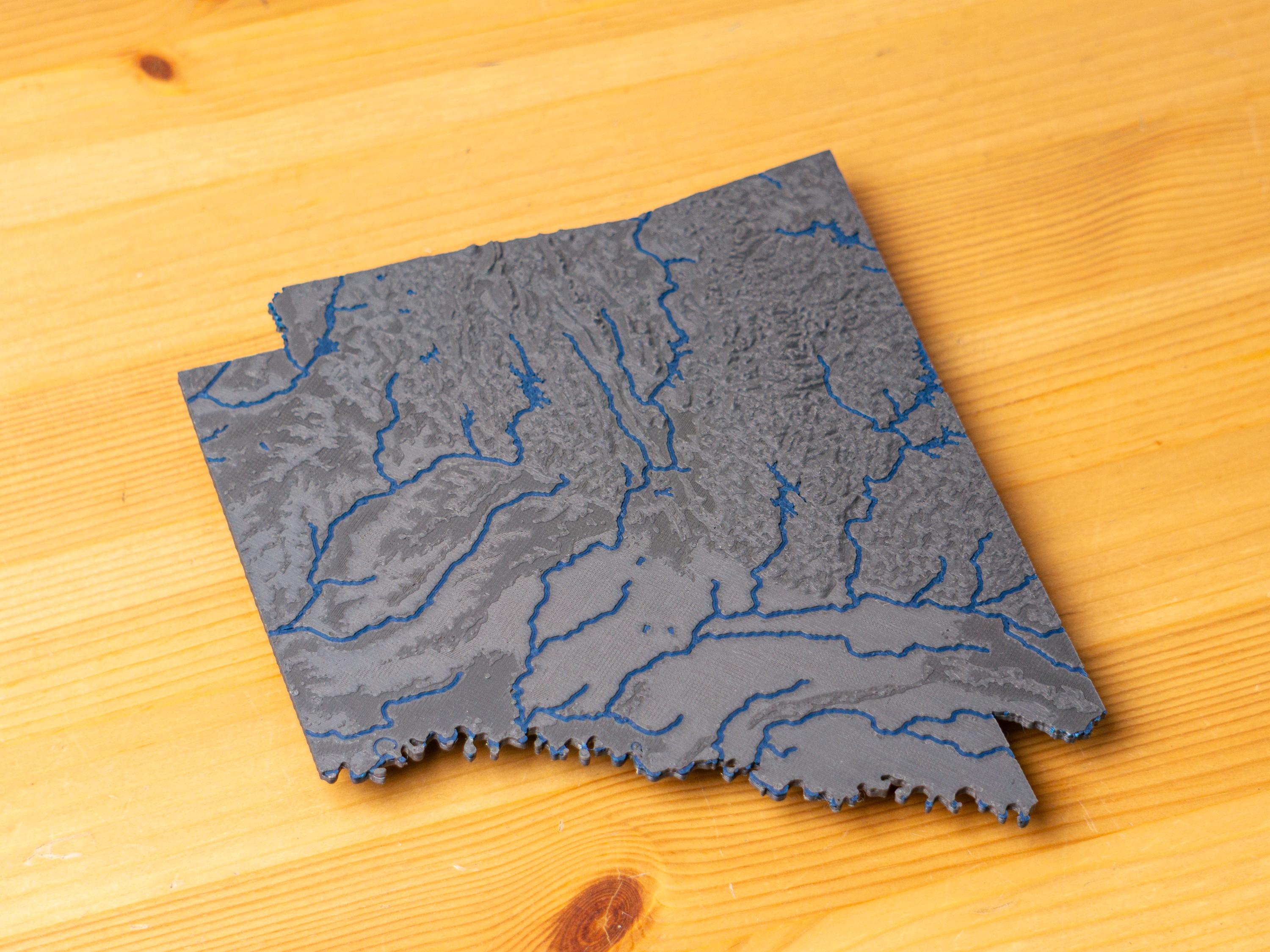 Arkansas 3D Map - Topographic State Map With Rivers and Lakes - With ...