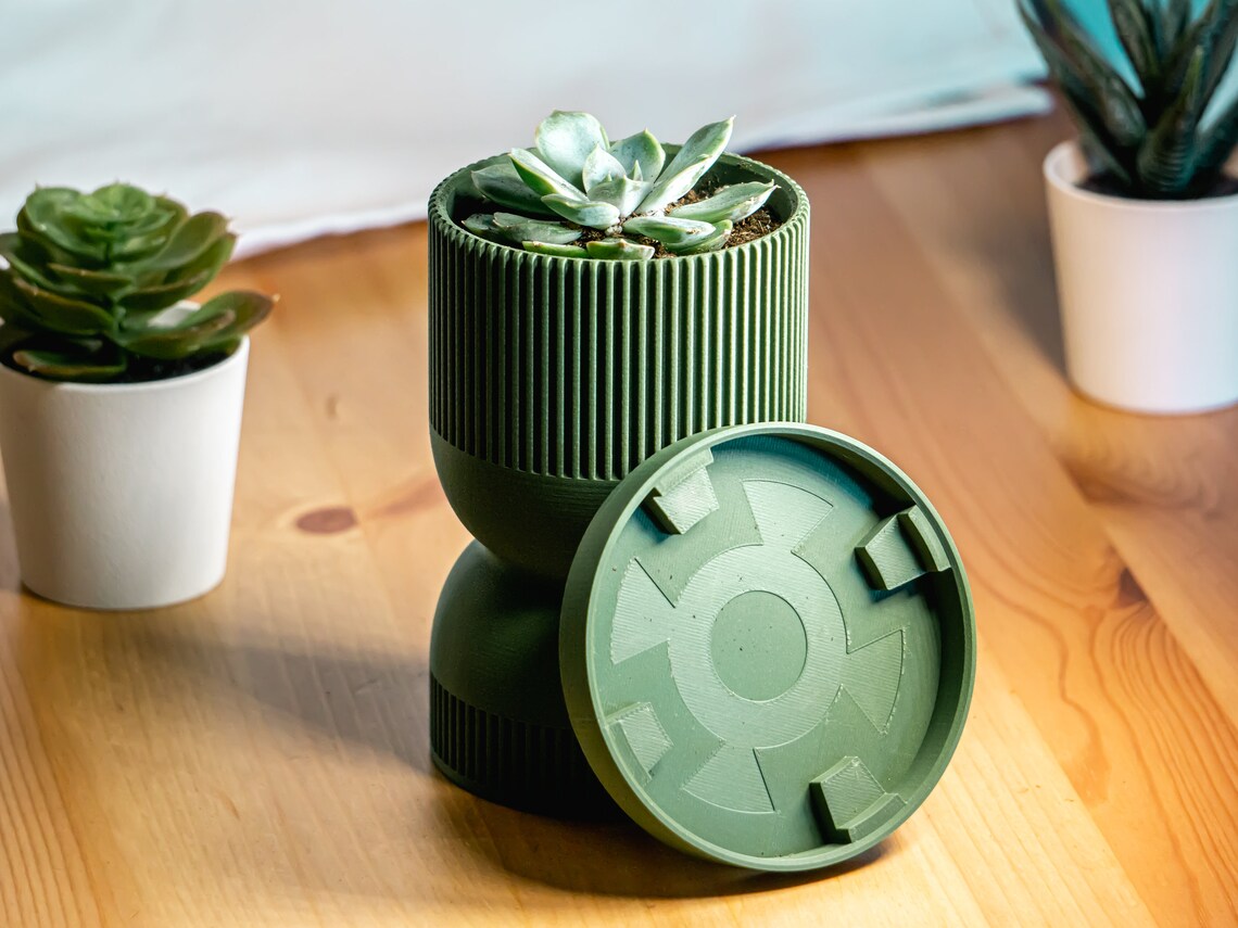 Hourglass Planter, Mid-century Modern Style Pot, With Drainage Hole ...